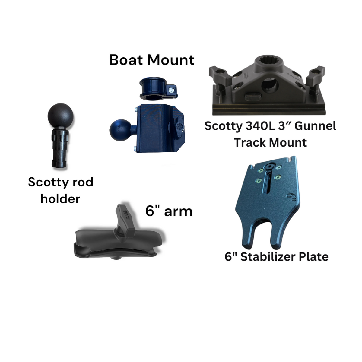 Scotty 3" Track Mount KIT – Summit Fishing Equipment